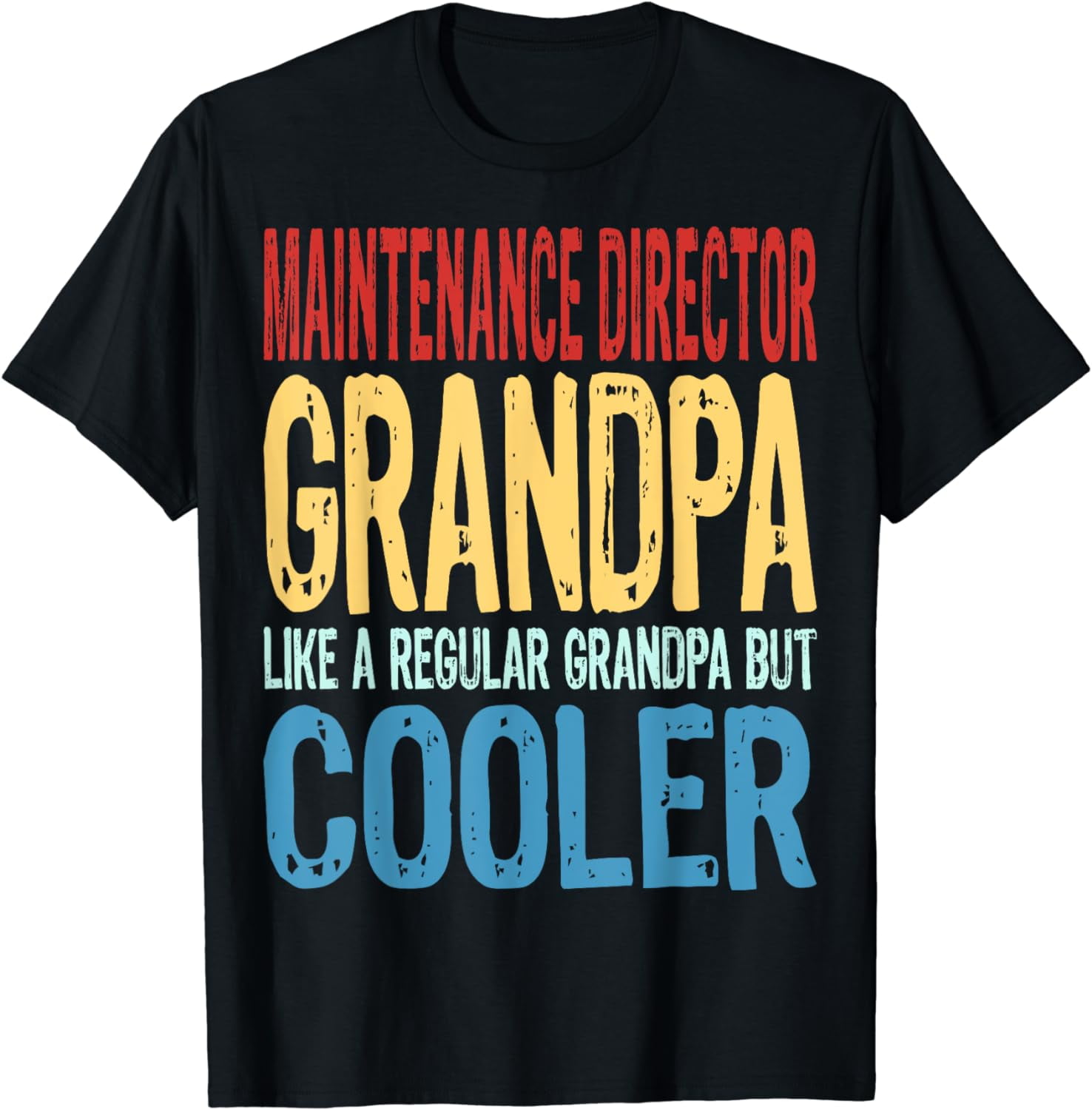 Mens Maintenance Director Grandpa - Like a Grandpa but Cooler T-Shirt ...