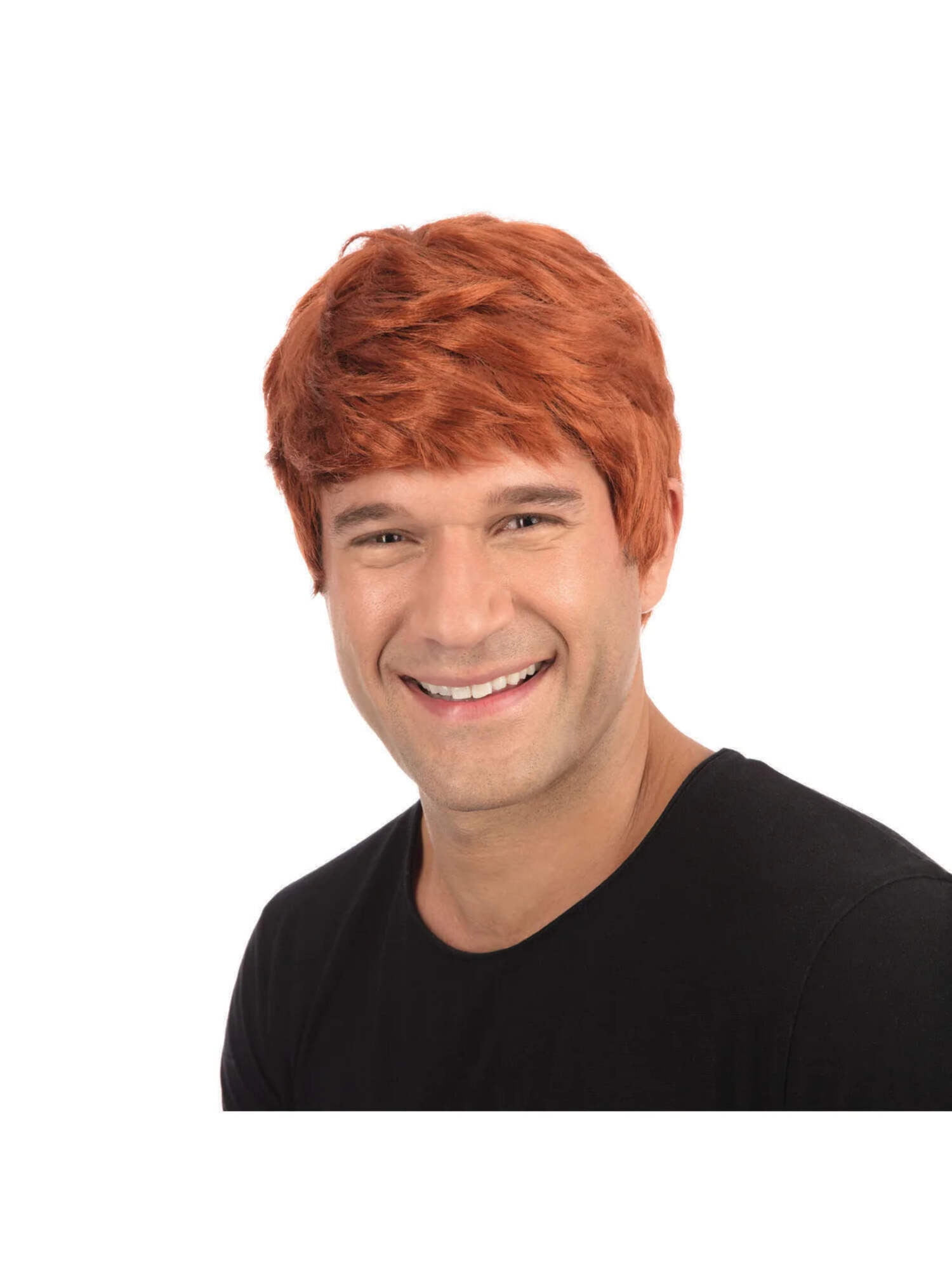 Mens Male Wig Short Ginger Wigs Halloween Costume One Size Adult Orange ...
