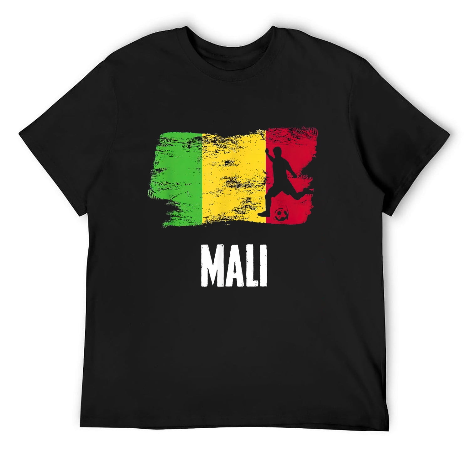 Mens Mali Flag Jersey Malian Soccer Team Malian T-Shirt Black 2X-Large ...