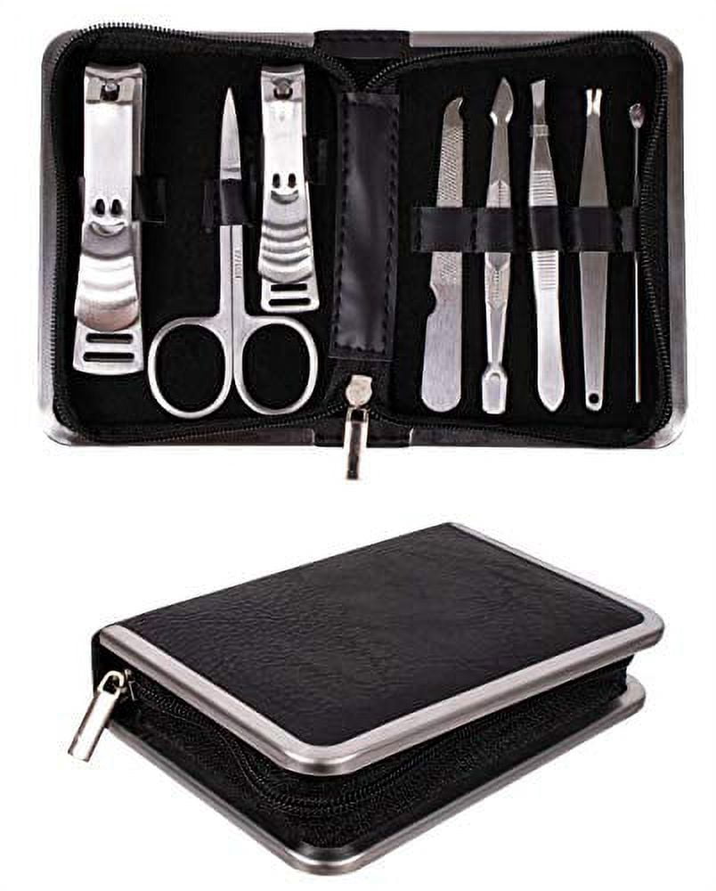 Mens Manicure Set Nail Clippers Pedicure - 8 Pieces Stainless Steel Kit ...