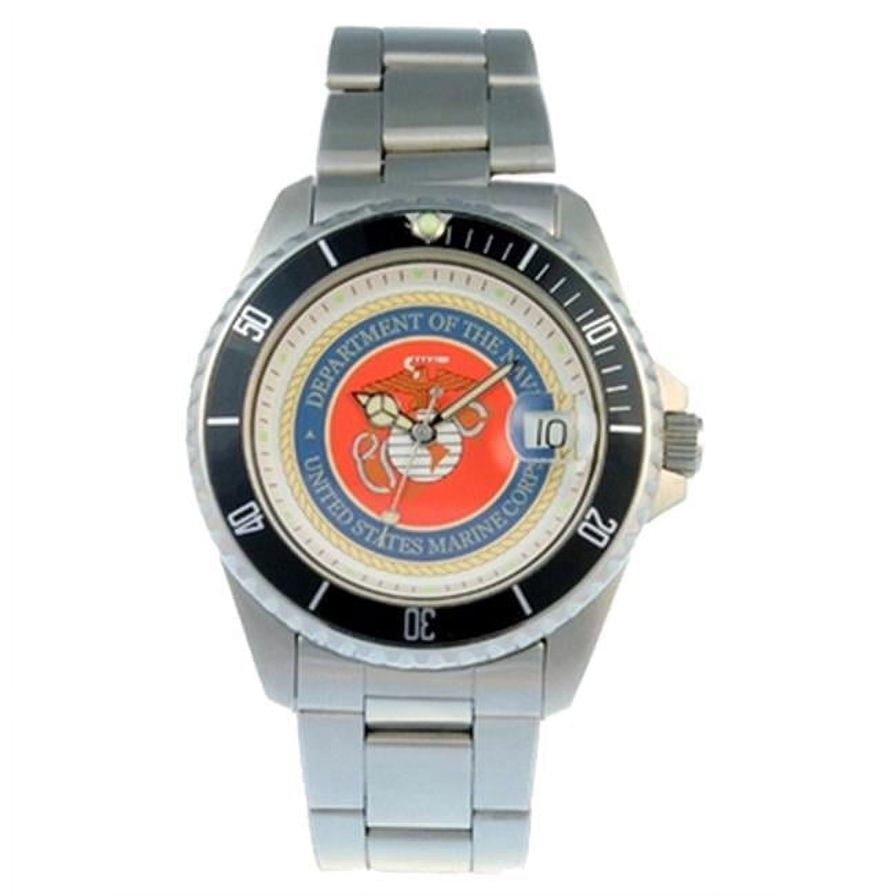 Mens Marine Military Watch - Stainless Steel - Walmart.com