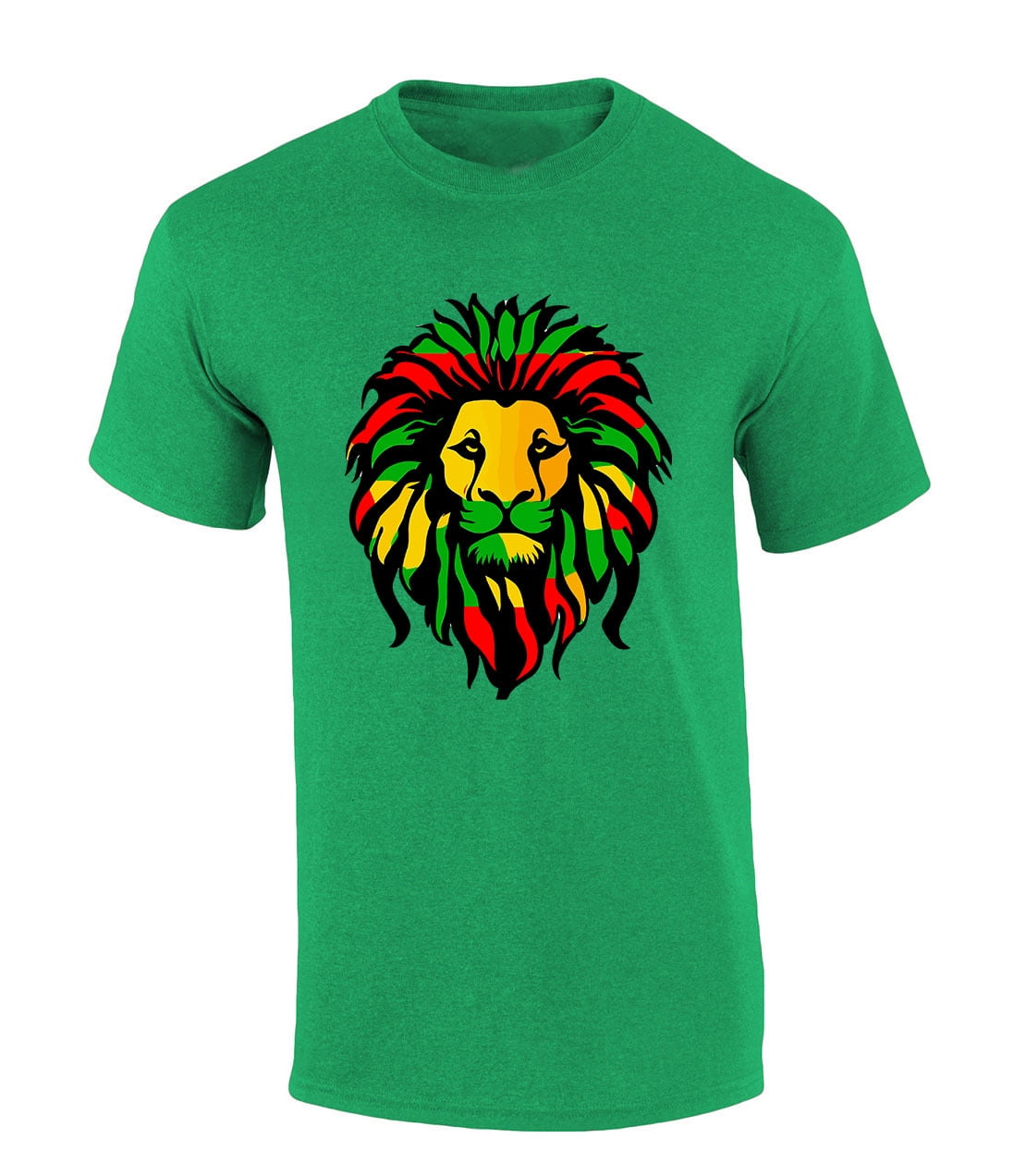 Mens Marley Tshirt Rastafarian Lion Rasta Flag Colors Short Sleeve T ...
