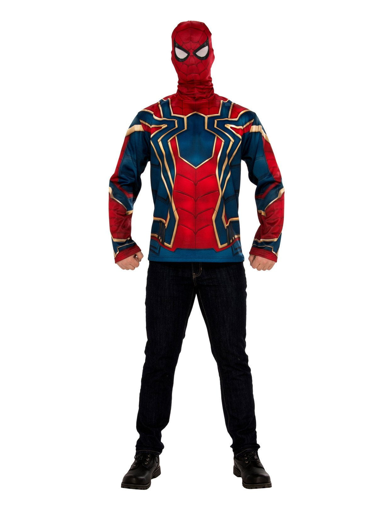 Mens Marvel Avengers: Infinity War Spider-Man Long Sleeve Top - Walmart.com