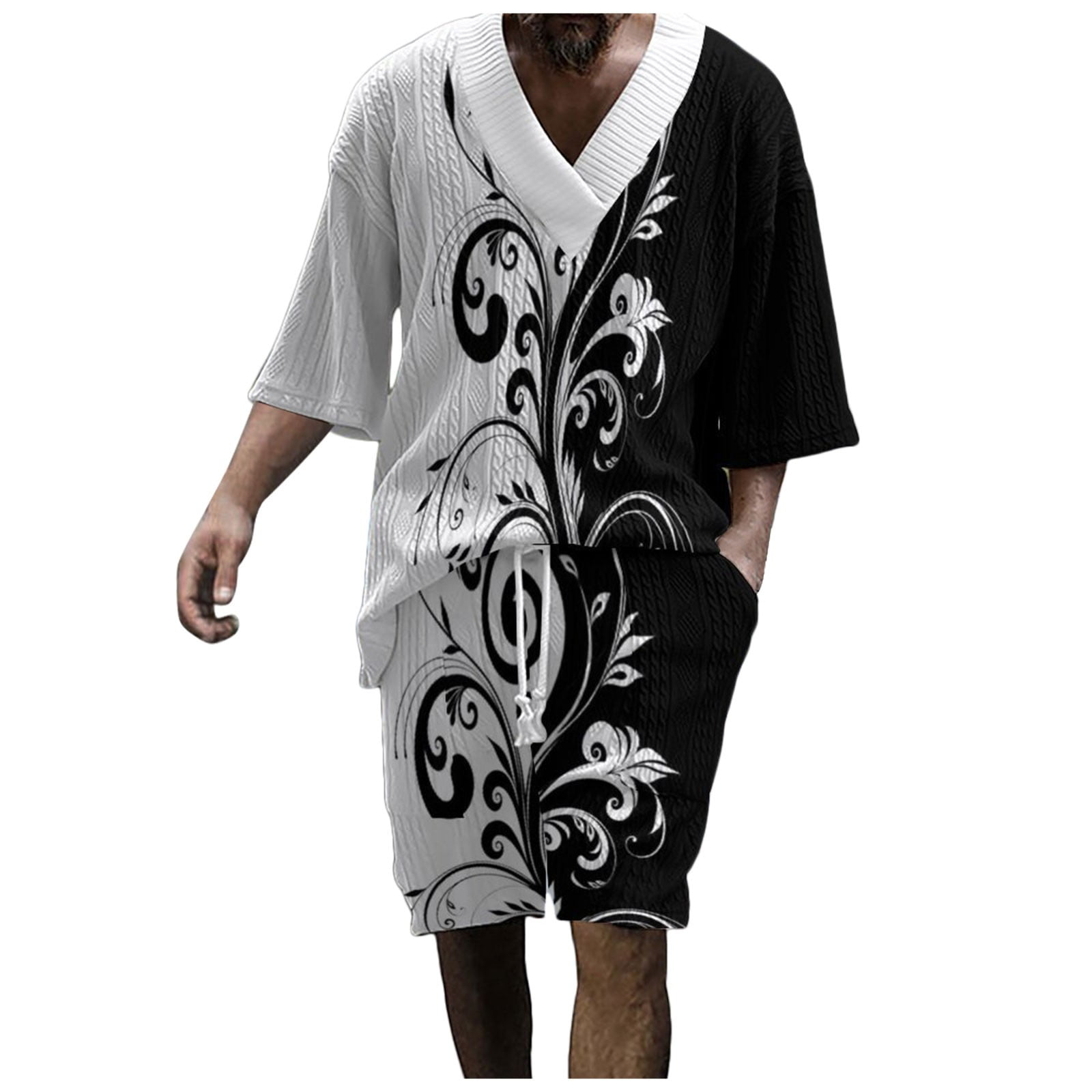 Mens Matching Swim Set Mens 2 Piece Short Set Summer Outfits Tracksuit ...