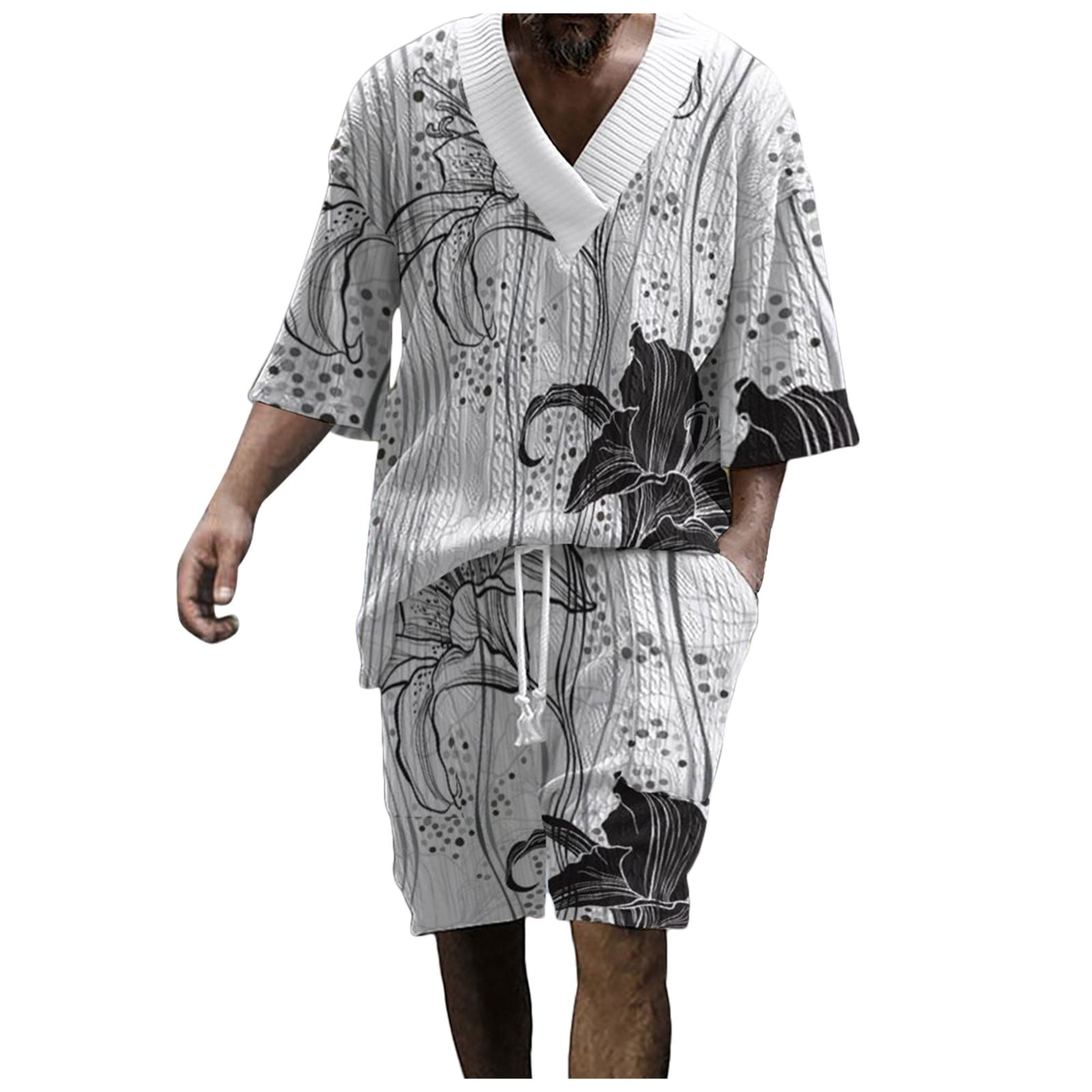 Mens Matching Swim Set Mens 2 Piece Short Set Summer Outfits Tracksuit ...