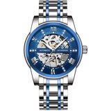 Men's Manual Wind Skeleton Mechanical Watch, Stainless Steel ...