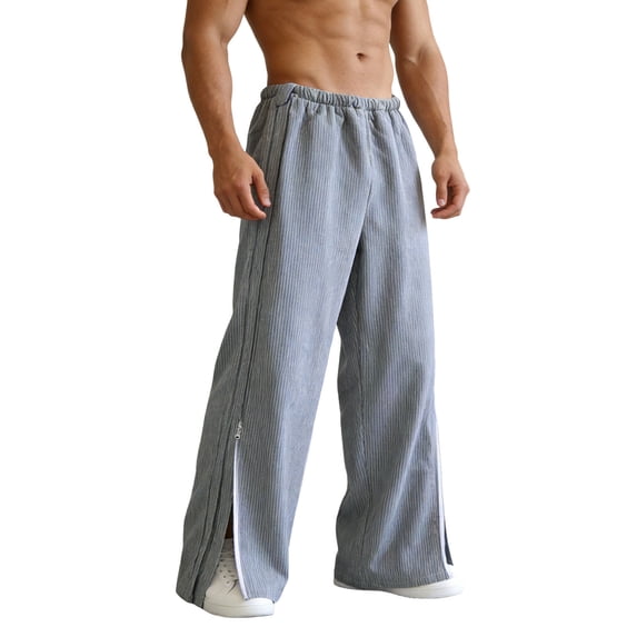Mens Medical Grade Recovery Pants Easy Access Post-Op Trousers Solid ...