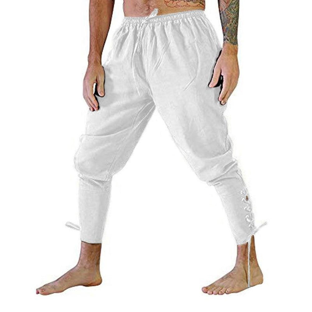 Mens Medieval Renaissance Pirate Bandage Pants Gothic Cosplay Costume ...