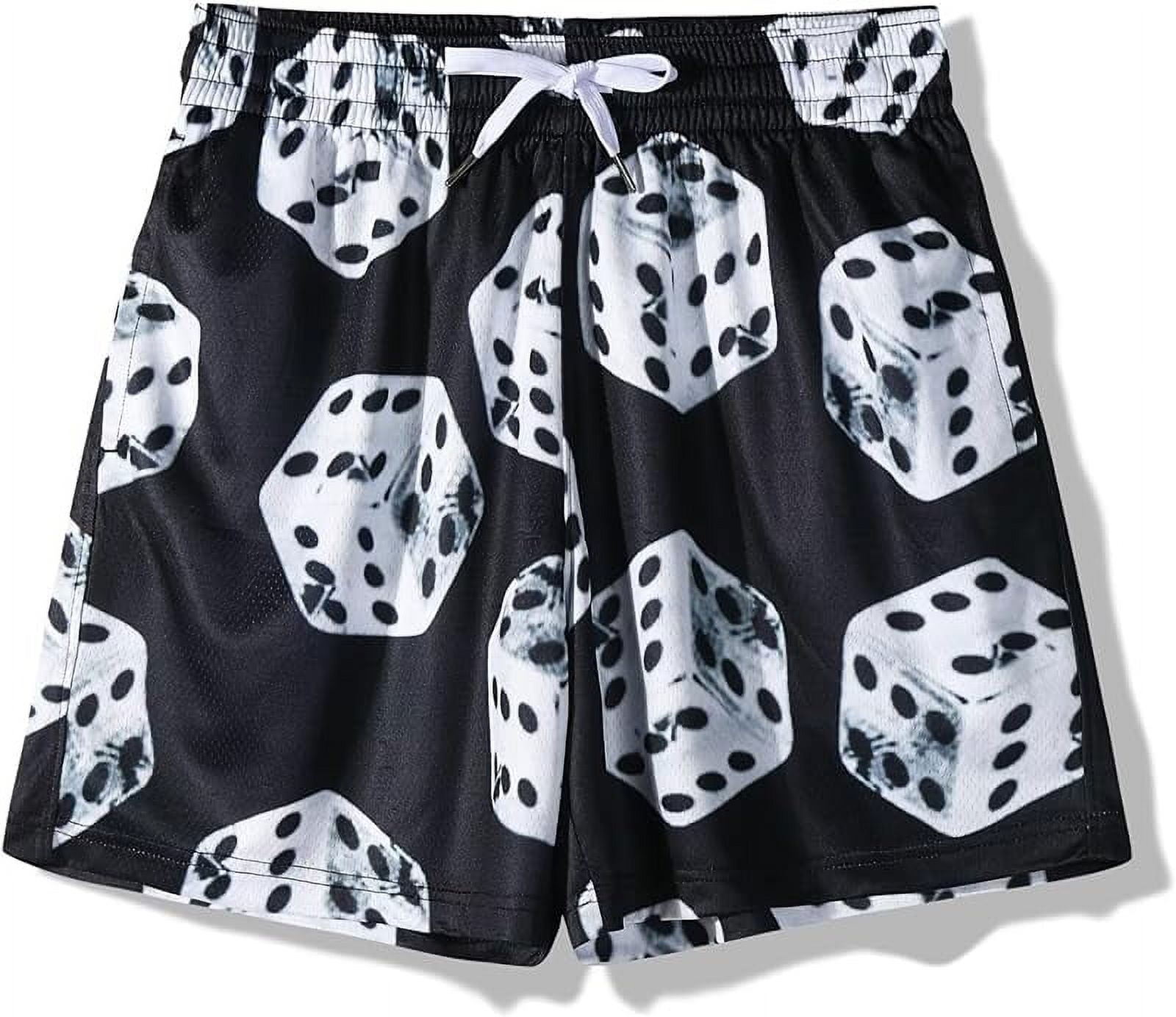 Mens Mesh Graphic Print Shorts Casual Workout Cool Shorts Gym ...