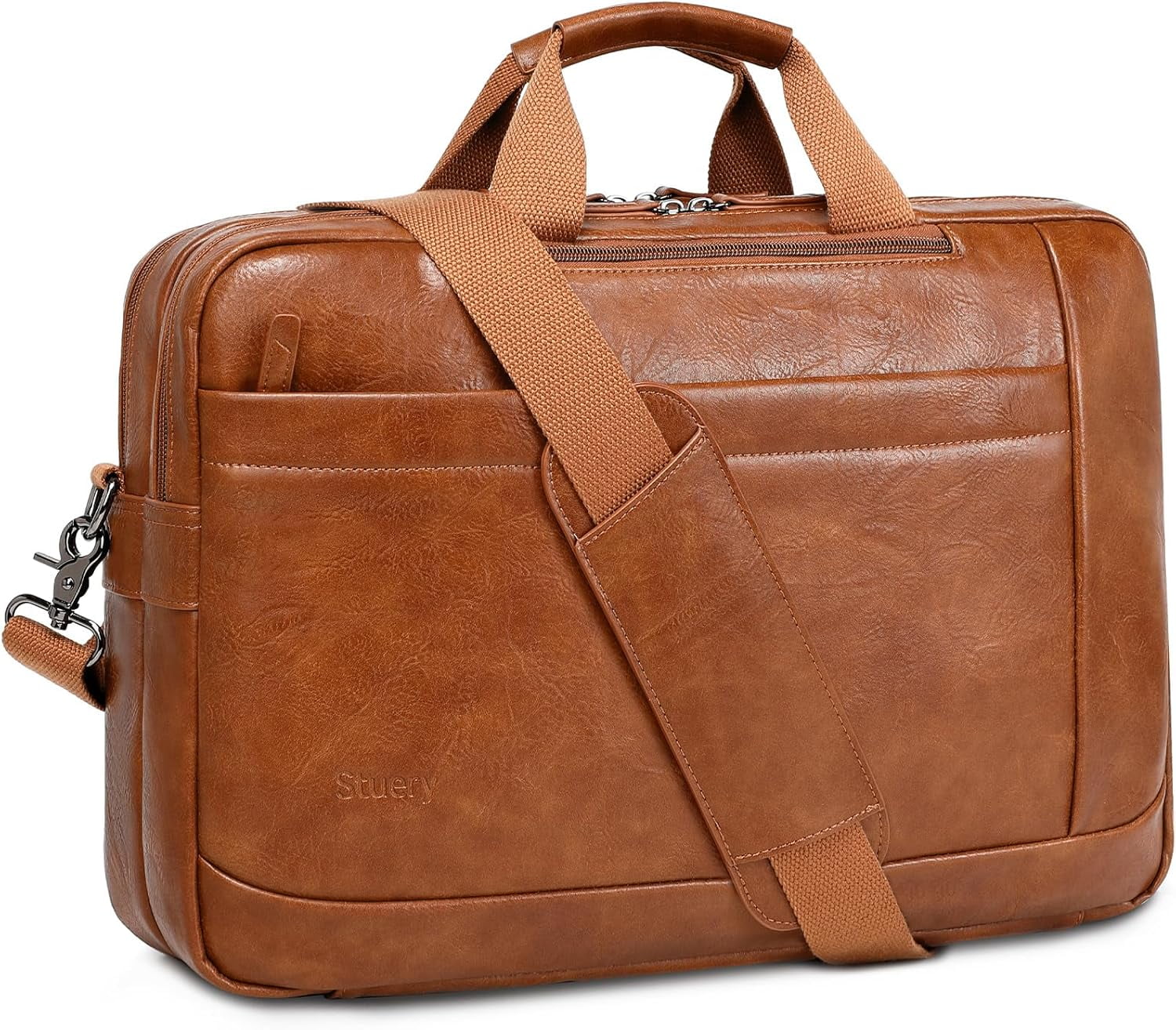Mens Messenger Bag 15 16 17 Inches Canvas/Leather Laptop Bag Mens ...