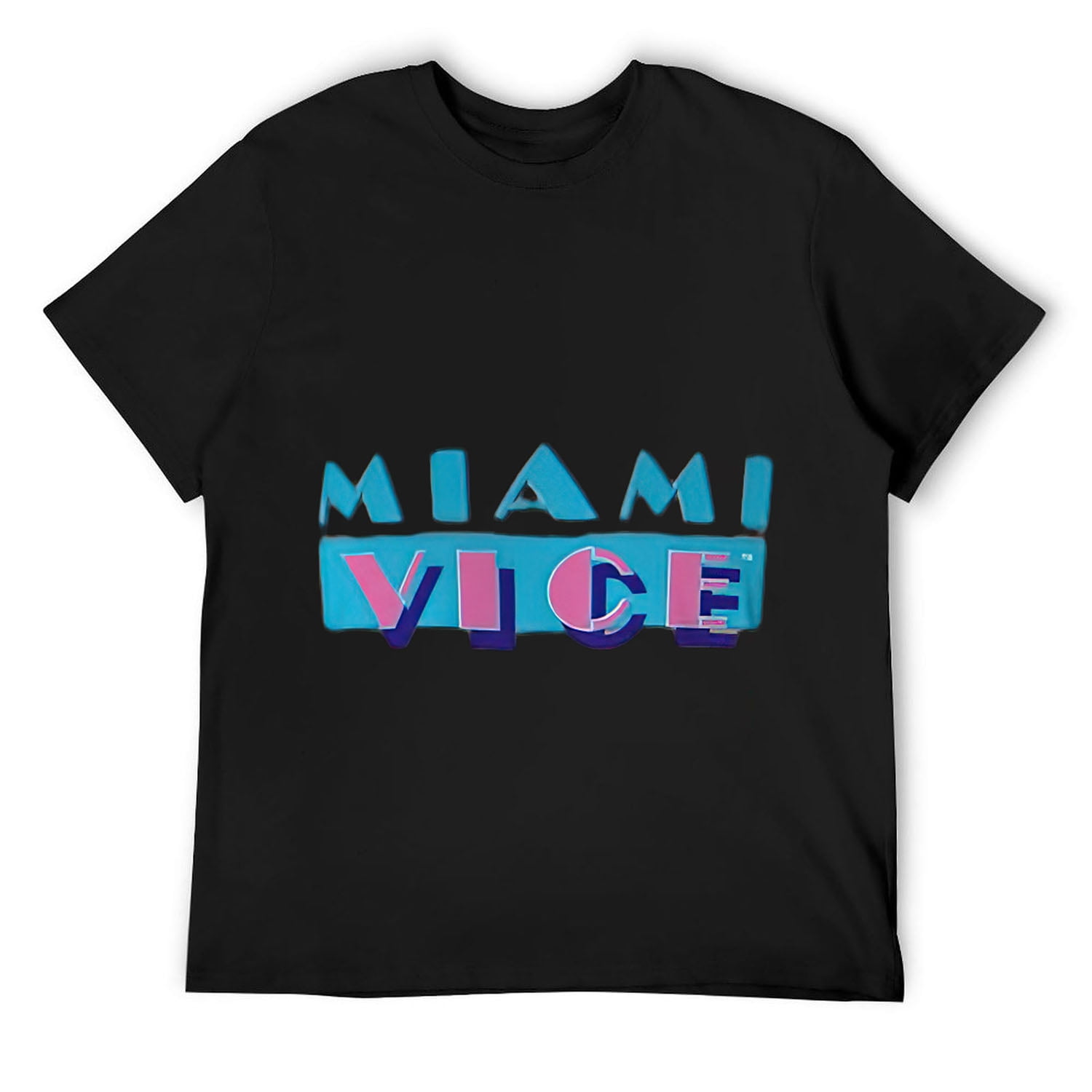 Mens Miami Vice Logo T-Shirt Black L - Walmart.com
