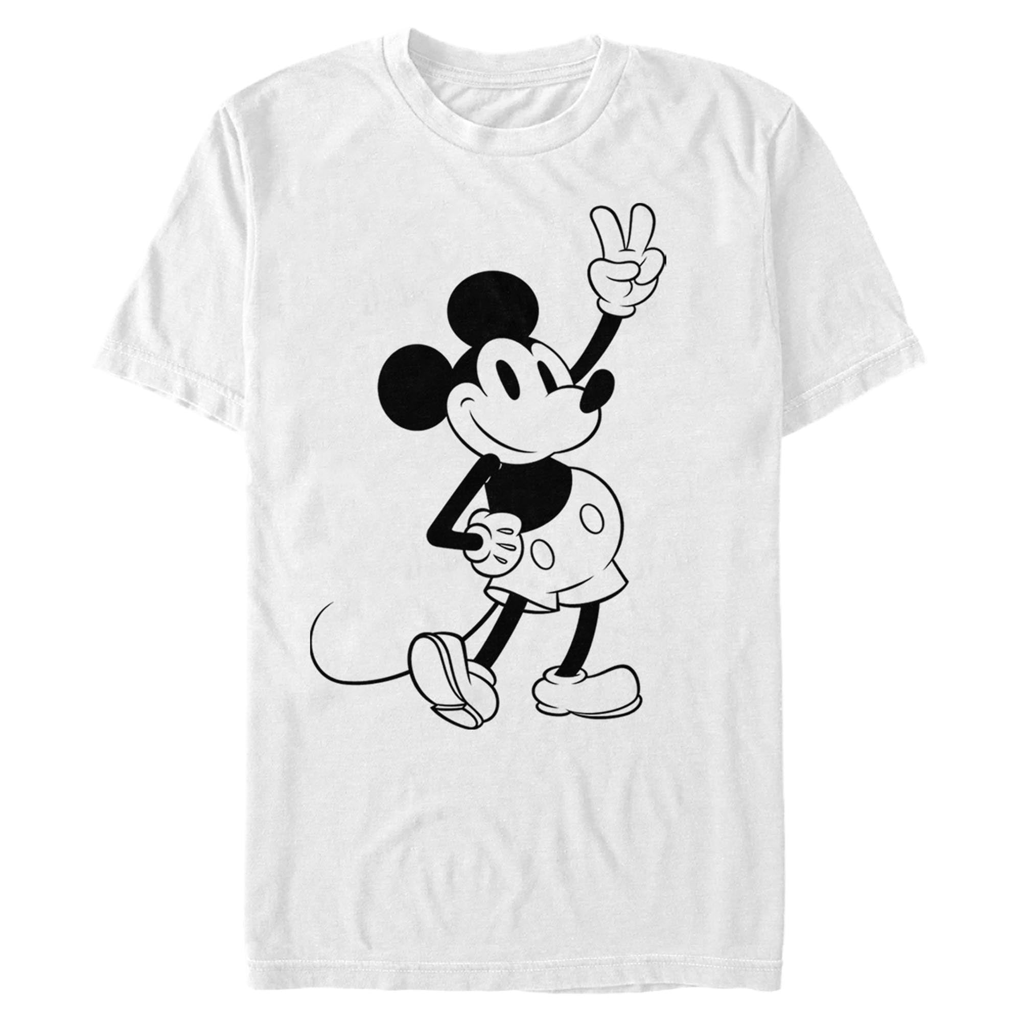 Mens Mickey & Friends Mickey Mouse Peace Sign T Shirt - Walmart.com