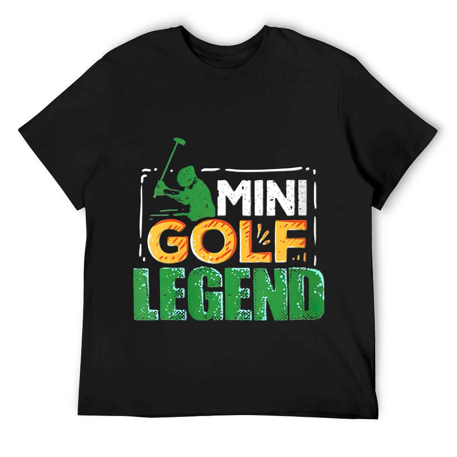 Mens Mini Golf Legend Artwork For A Mini Golf Champion Round Neck T ...