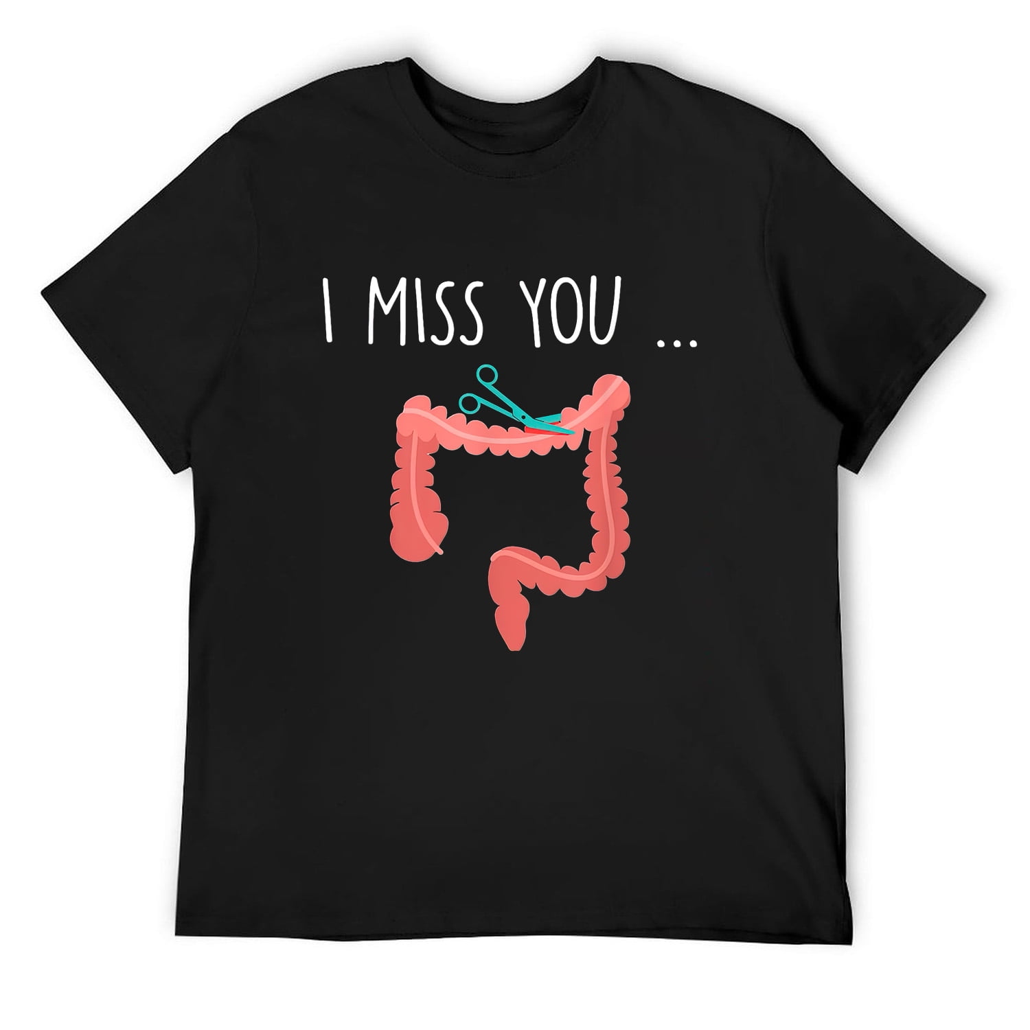 Mens Missing My Colon Funny Ostomy Ostomate Surgery Humor T-Shirt Black ...
