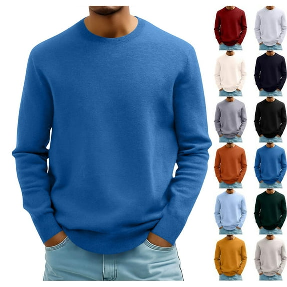 Mens Mock Turtleneck Pullover Slim Fit Casual Basic Thermal Knit ...