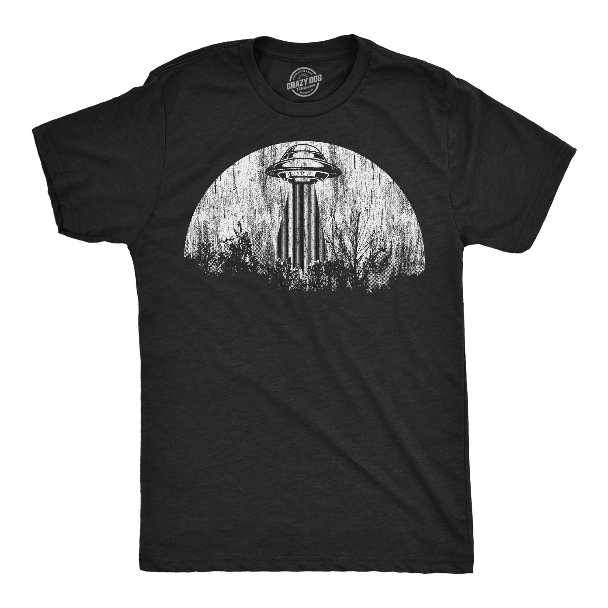Mens Moon UFO Funny T Shirts Alien Spaceship Graphic Tee For Men ...