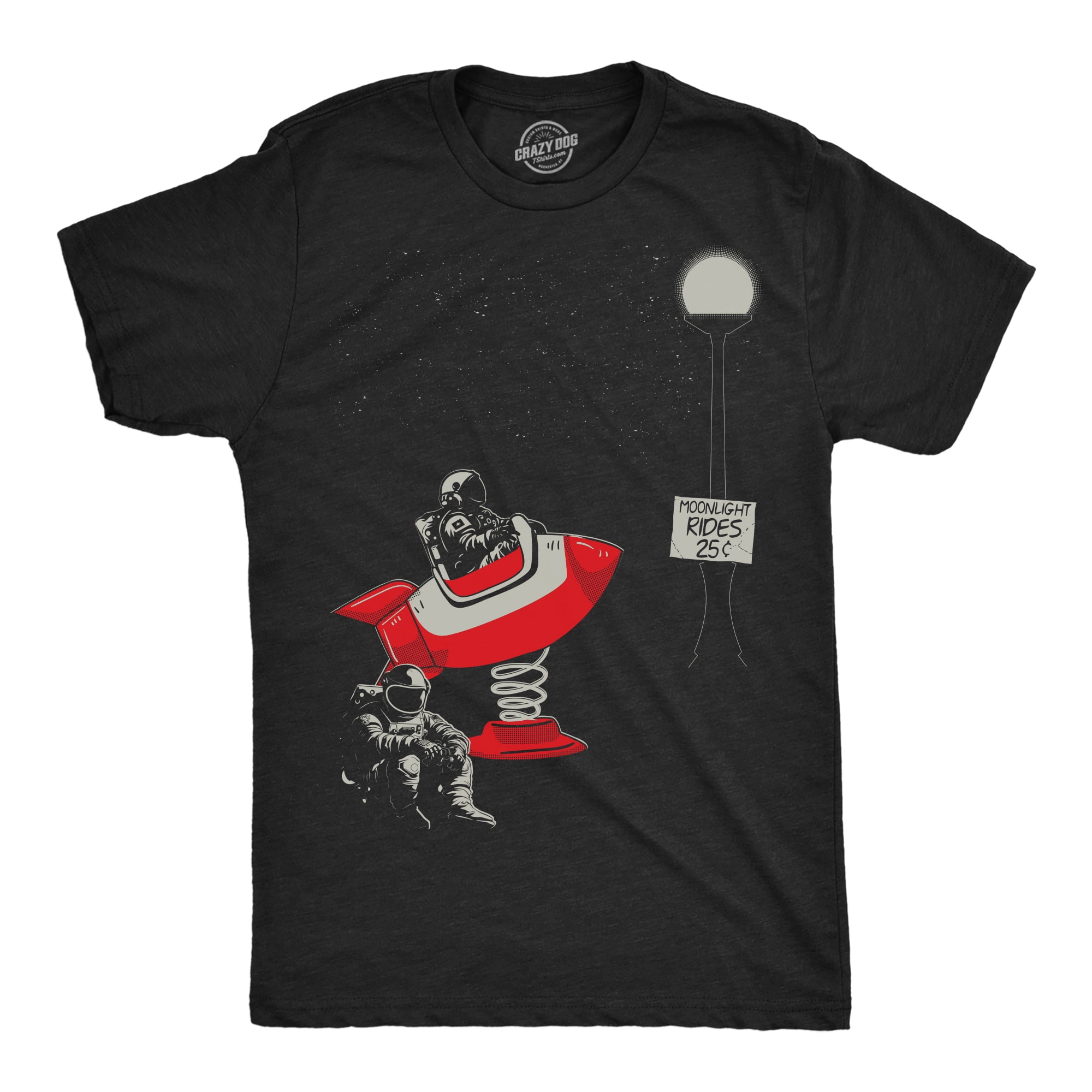 Mens Moonlight Rides Funny T Shirts Sarcastic Space Grpahic Tee for Men ...