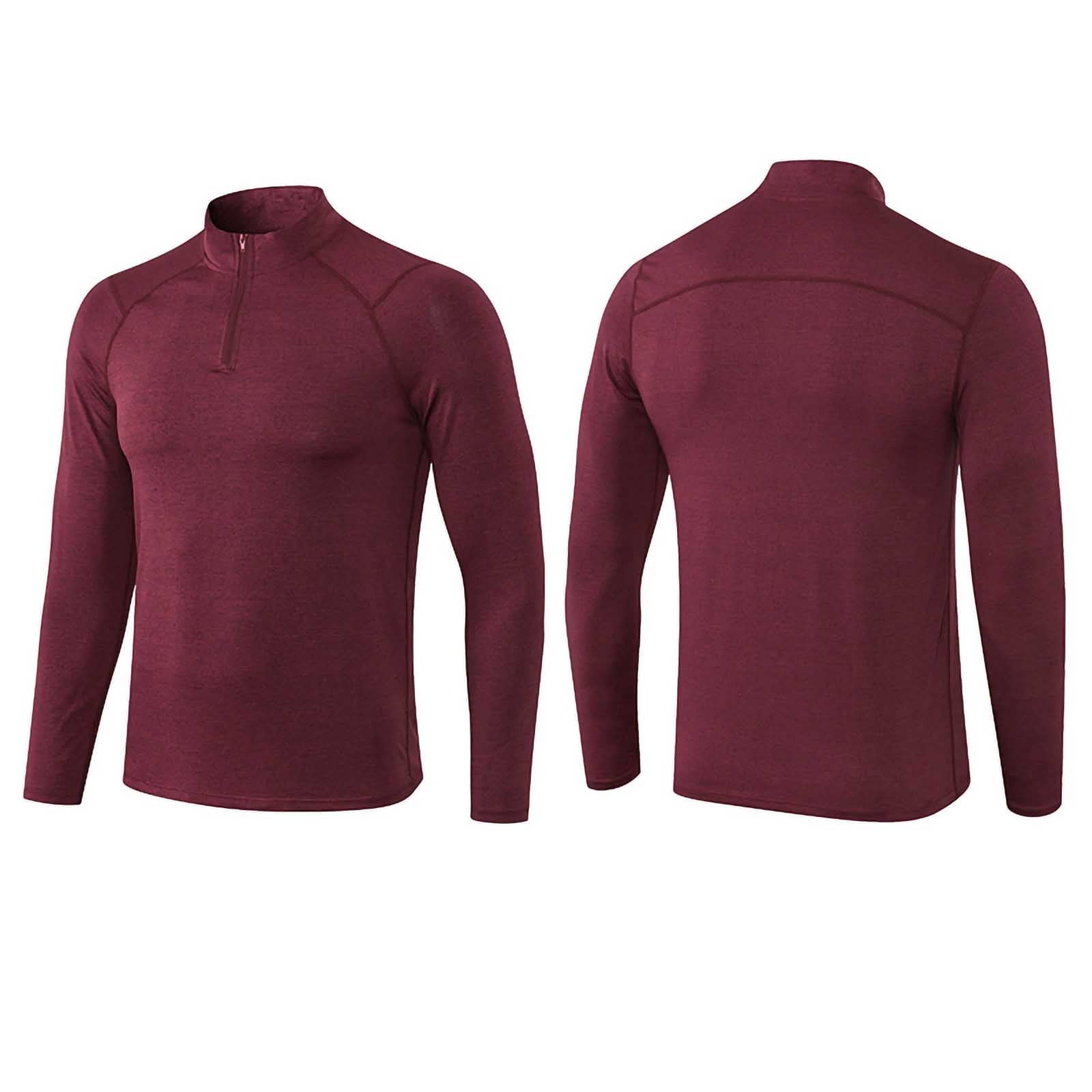 Mens Muscle Fit Long Sleeve T Shirt Drying Gym Running Training Suits ...