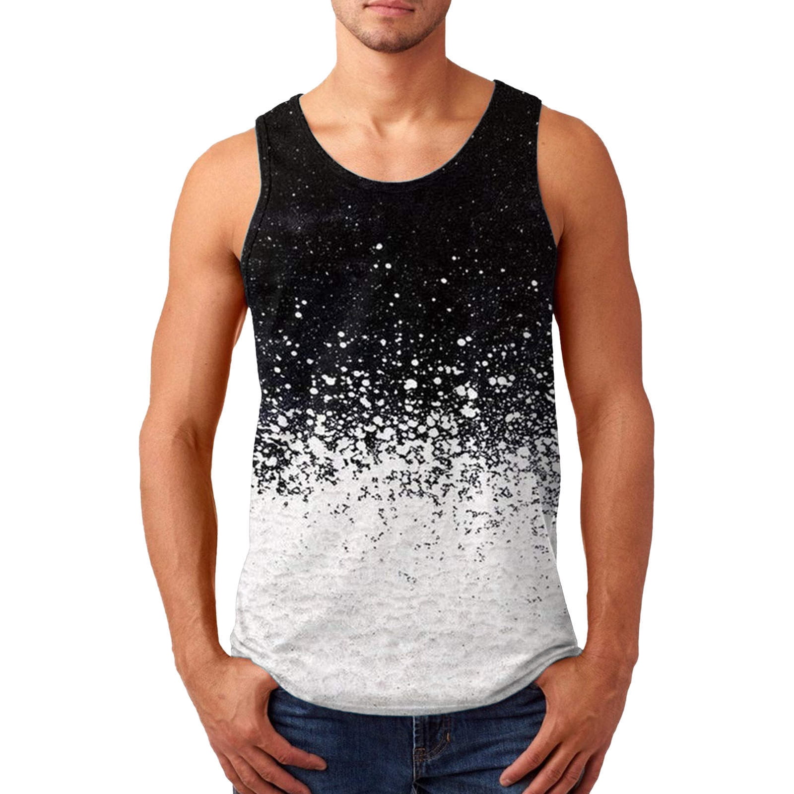 Mens Muscle Gym Sleeveless Shirts Lightweight Fitness Tank Tops ...