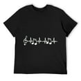 Mens Music Notes EKG T-Shirt Music Life for Band Geek / Orch Dork Black ...