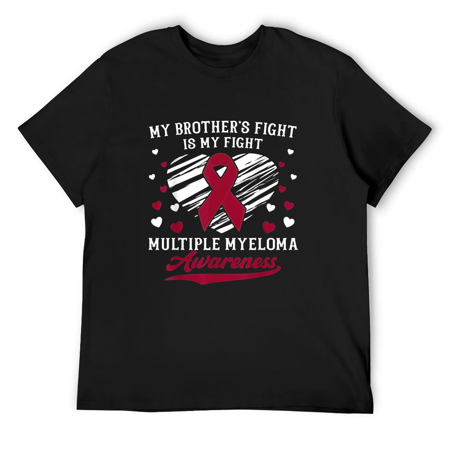 Mens My Brother’S Fight Is My Fight Multiple Myeloma Awareness T-Shirt ...