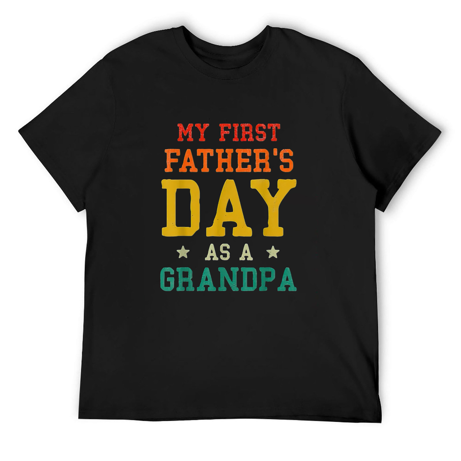 Mens My First Fathers Day As A Grandpa Est 2021 First Time Dad T-Shirt ...