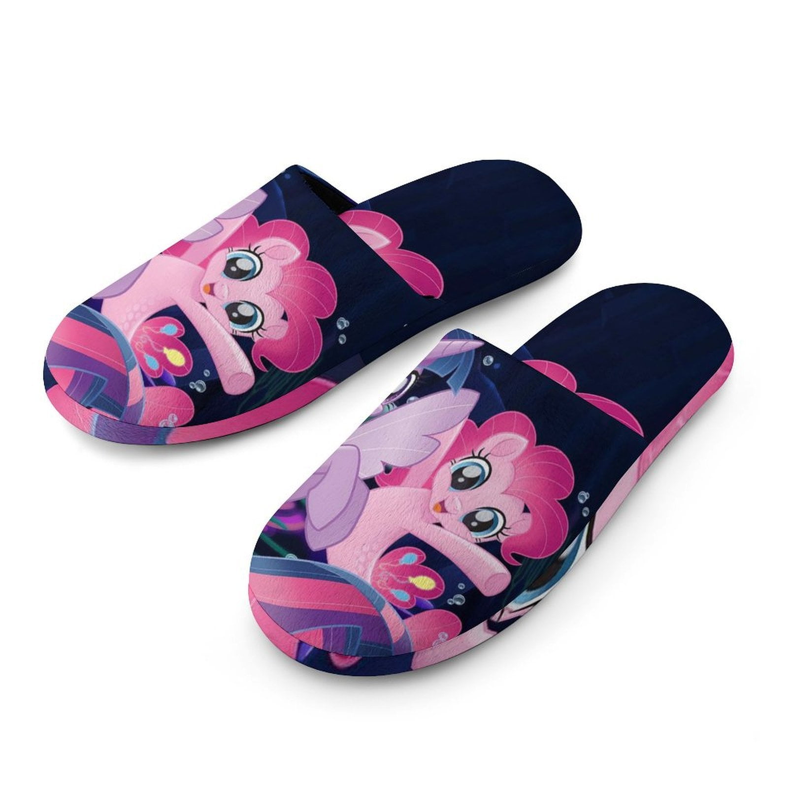 Mens My Lit-tle Pony Slippers Non-Slip Fuzzy House Slippers Warm Soft ...