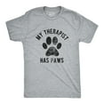 Mens My Therapist Has Paws T Shirt Funny Pet Puppy Animal Lover Dog ...