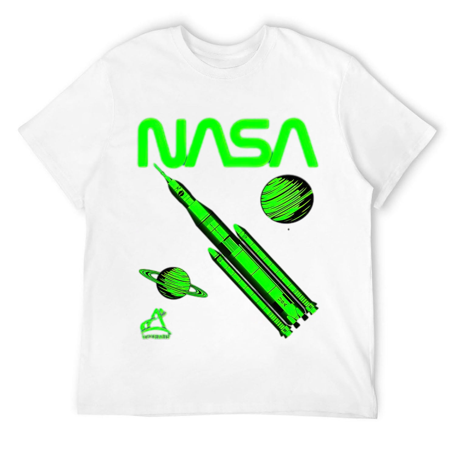 Mens NASA Artemis SLS Space Launch System Worm Logo T-Shirt White S ...
