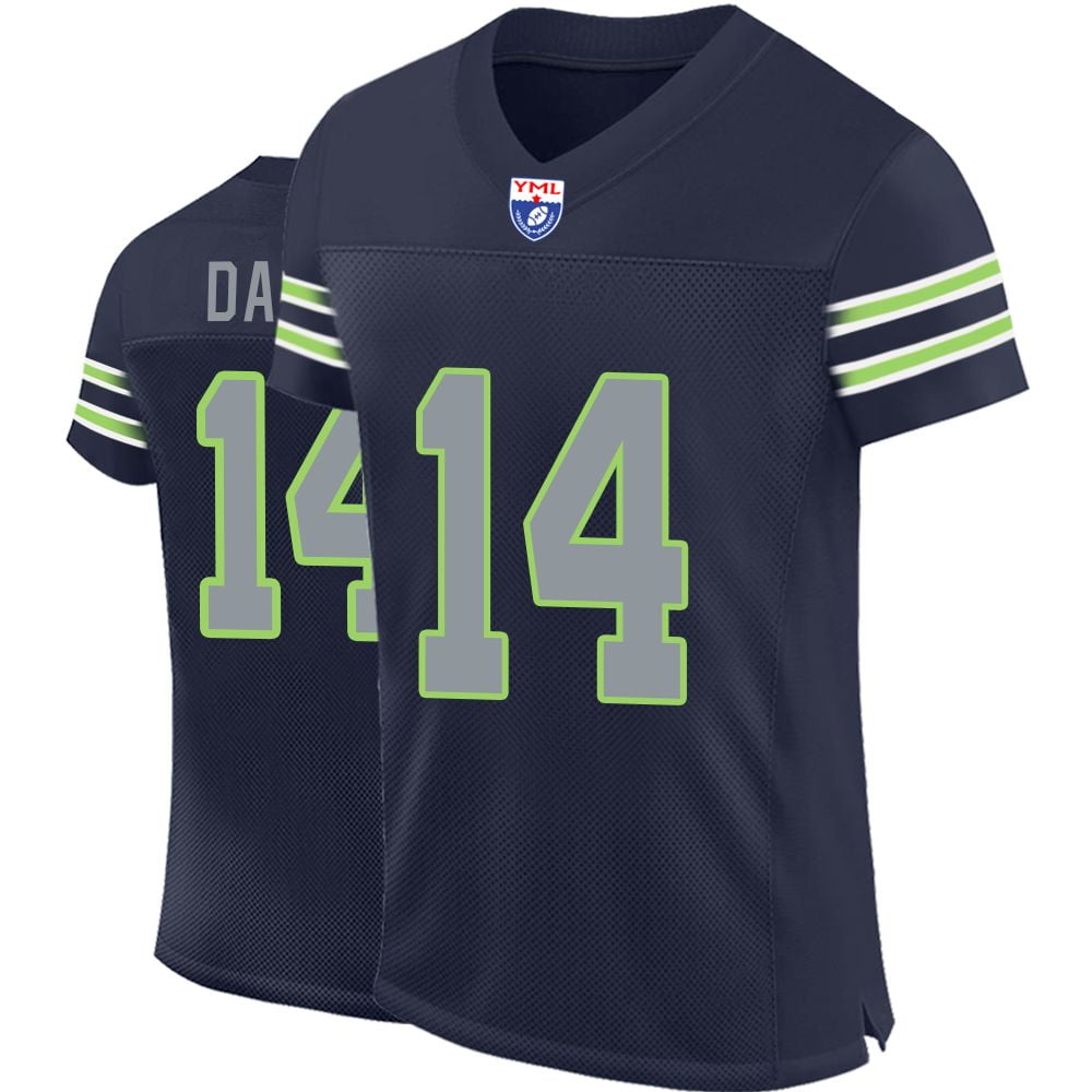 Mens Navy Personalized Throwback Stitched Sam Jersey T Shirt - Walmart.com