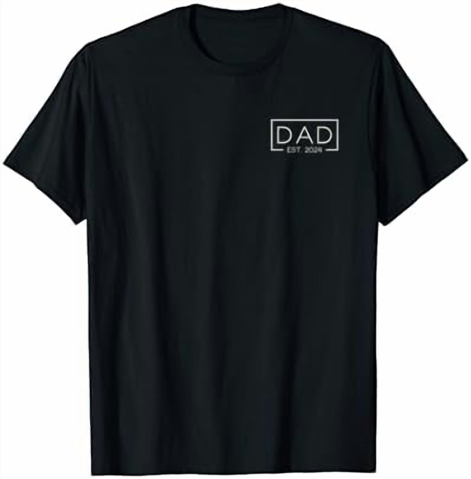 Mens New Dad Est. 2024 Logo T-Shirt Great Gift for Expecting Fathers ...