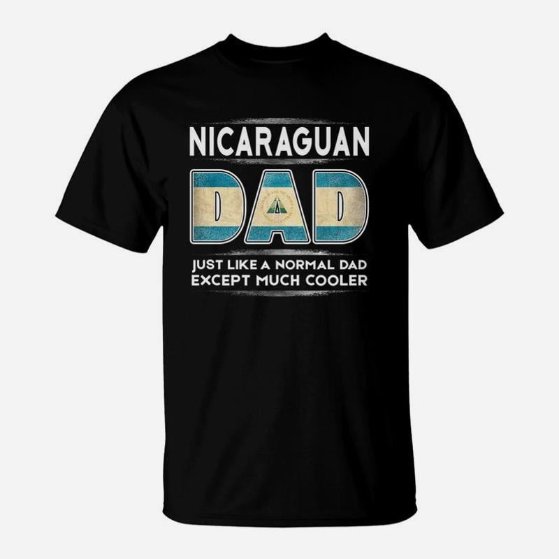 Mens Nicaragua Dad Is Cooler Promoted To Daddy TShirt - Walmart.com