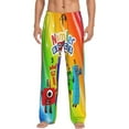 Mens Number Cartoon Show Block Pajama Pants Lounge Pants Super Soft ...