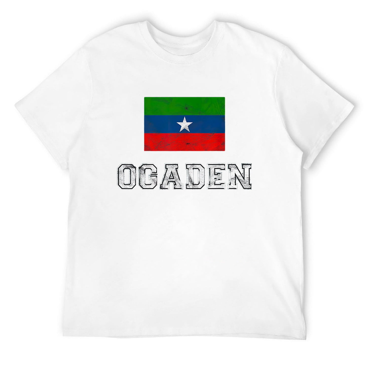 Mens Ogaden Flag Vintage I Men Ogaadeen T-Shirt T-Shirt White Large ...