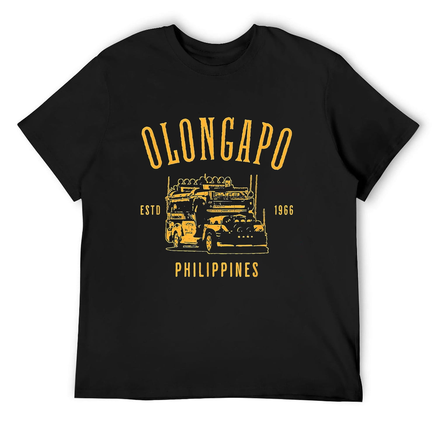 Mens Olongapo Philippines Estd 1966 Vintage Style Design T-Shirt Black ...