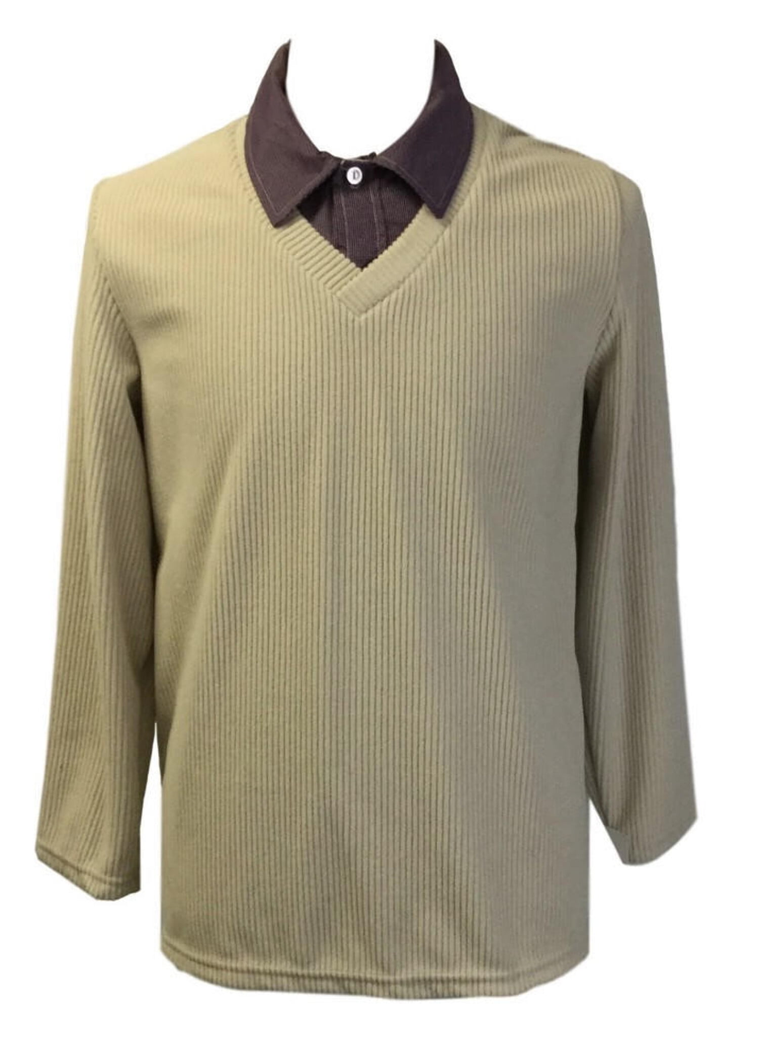 Mens Open-Back Shoulder Snap Fooler Top- Beige - Walmart.com
