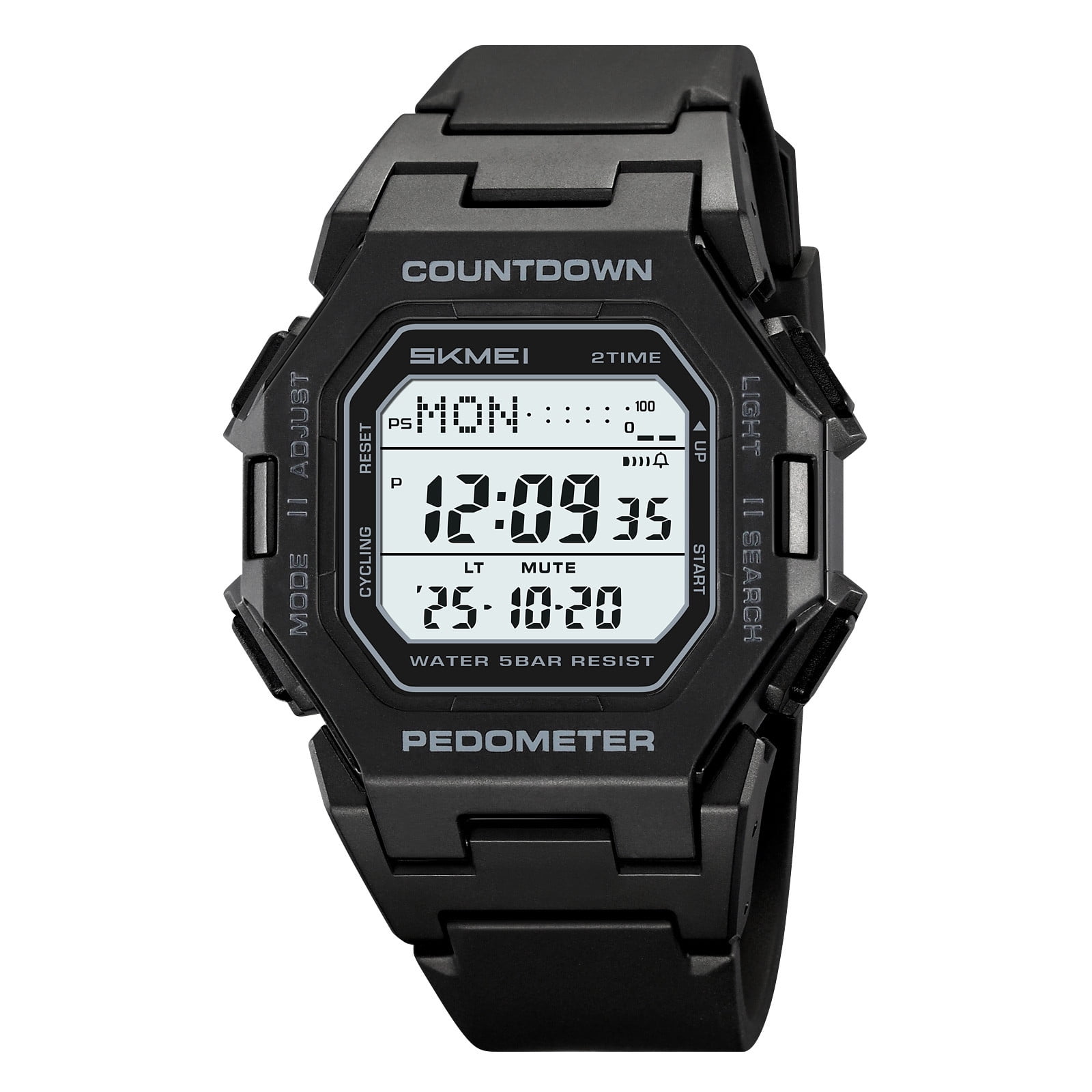 Mens Outdoor Sports Digital Watch Waterproof With Luminous Display For ...
