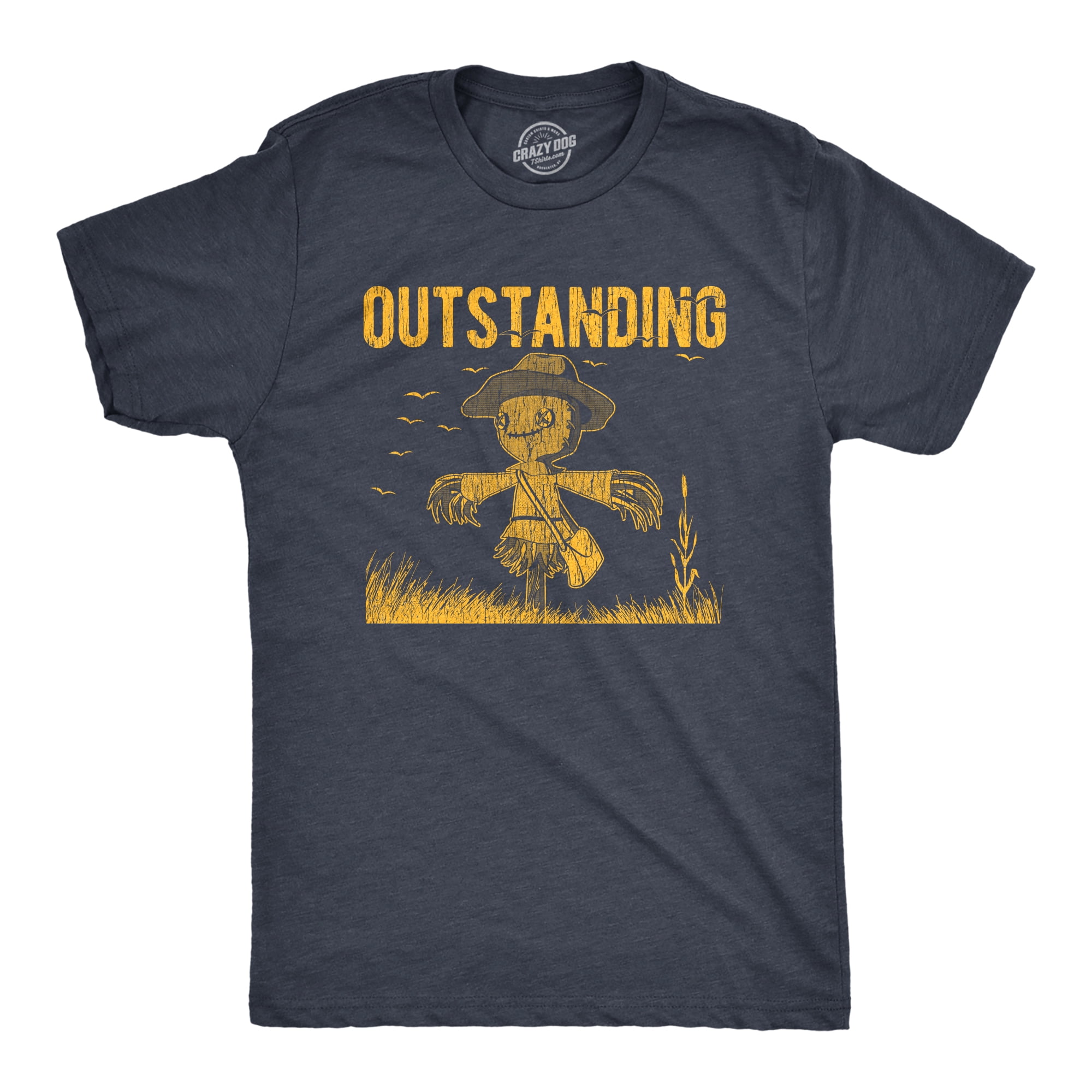 Mens Outstanding T Shirt Funny Silly Scarecrow Joke Tee for Guys Graphic Tees - Walmart.com