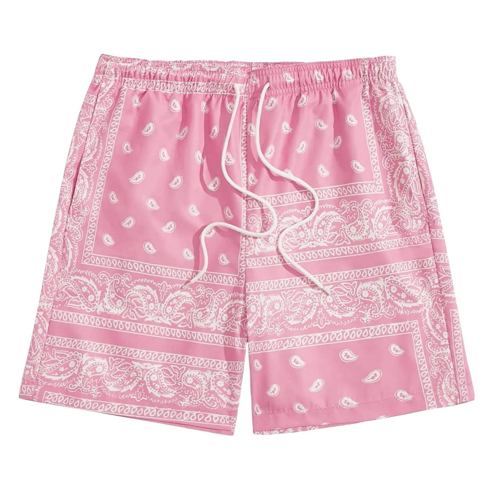 Mens Paisley Shorts Graphic Print Retro Casual Shorts Athletic Gym ...