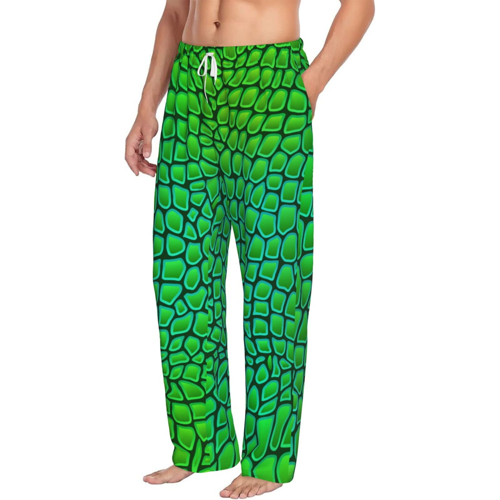 Mens Pajama Pants Alligator Skin Crocodile Pattern Sleep & Lounge Pants ...