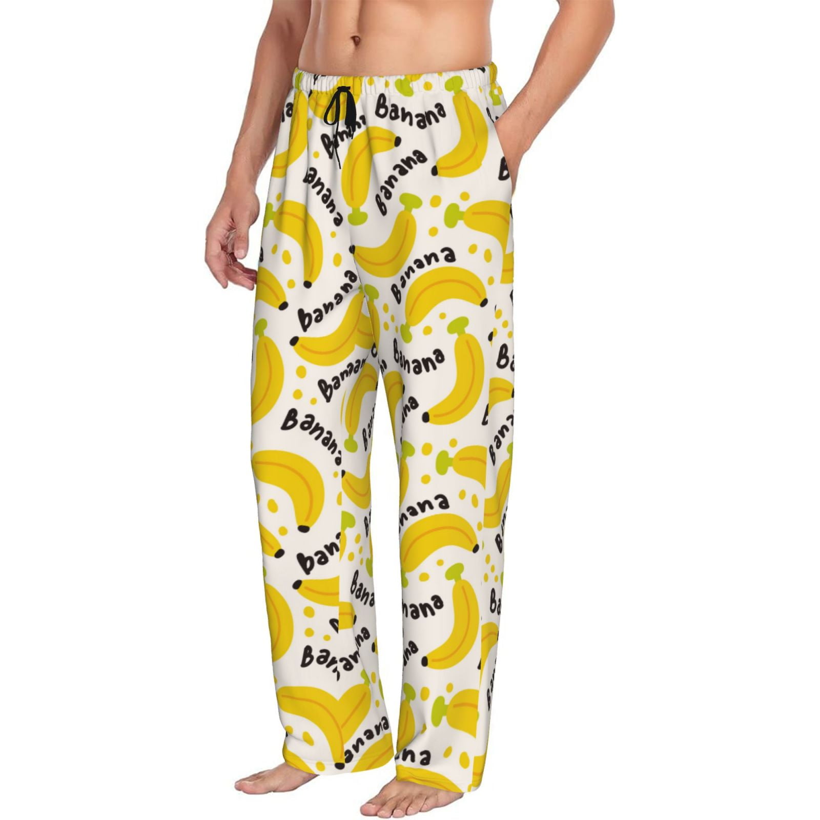 Mens Pajama Pants, Banana Fruit Mens PJ Pants Bottoms Sleep Pants ...