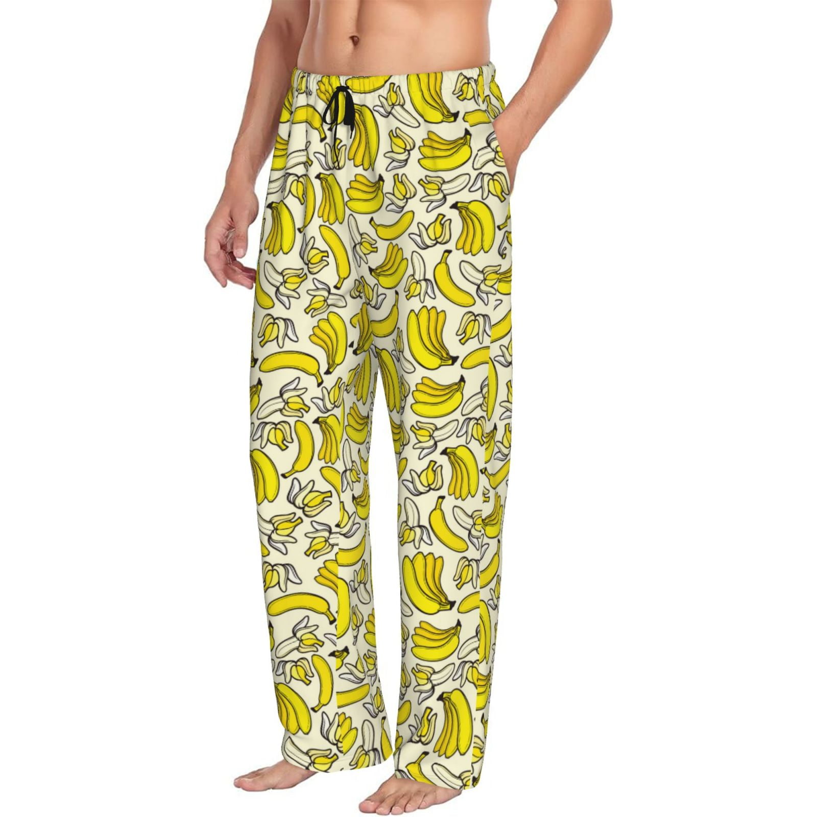 Mens Pajama Pants, Banana Mens PJ Pants Bottoms Sleep Pants Lounge ...
