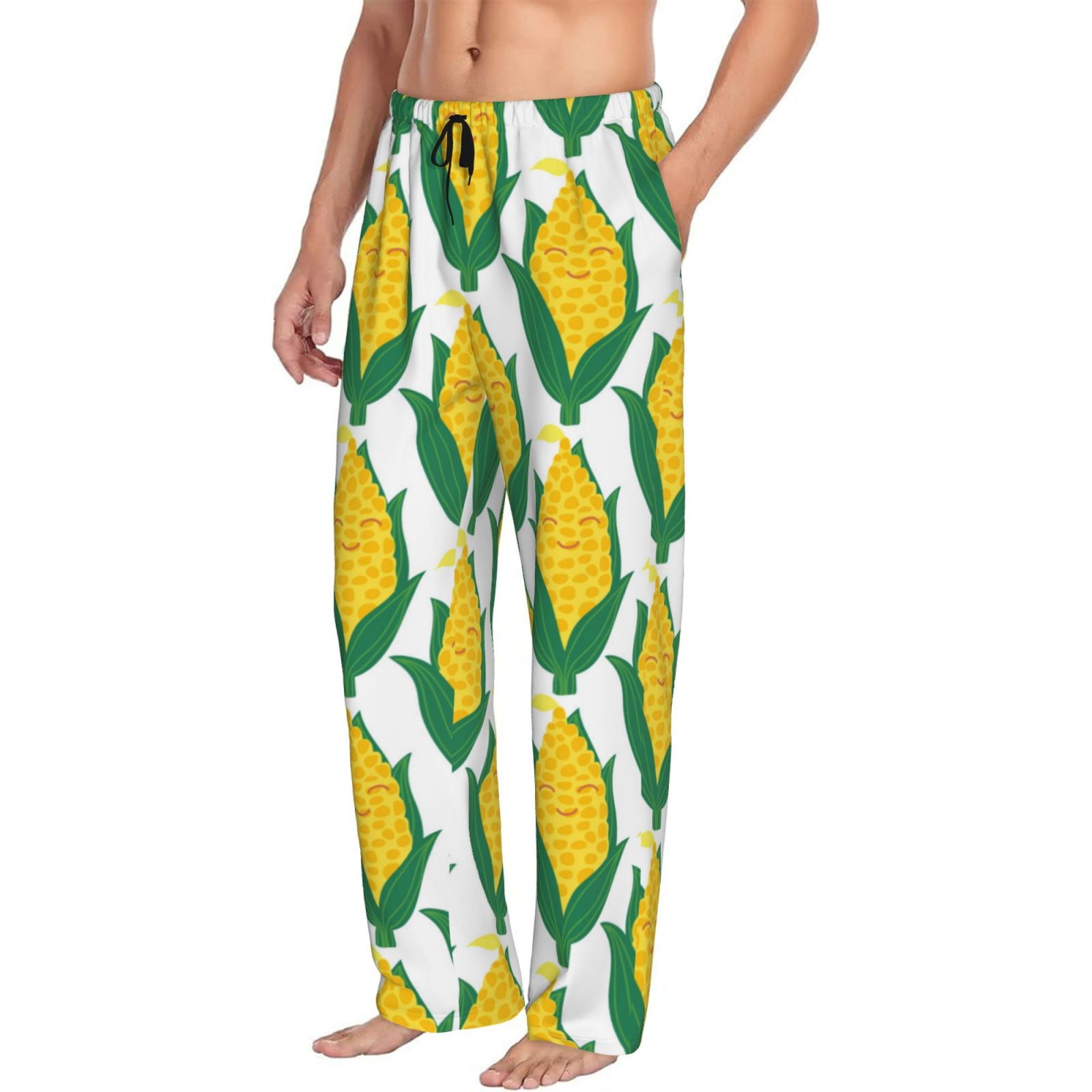Mens Pajama Pants Bottoms with Pockets- Corn Cob Soft Mens Pj Pants ...