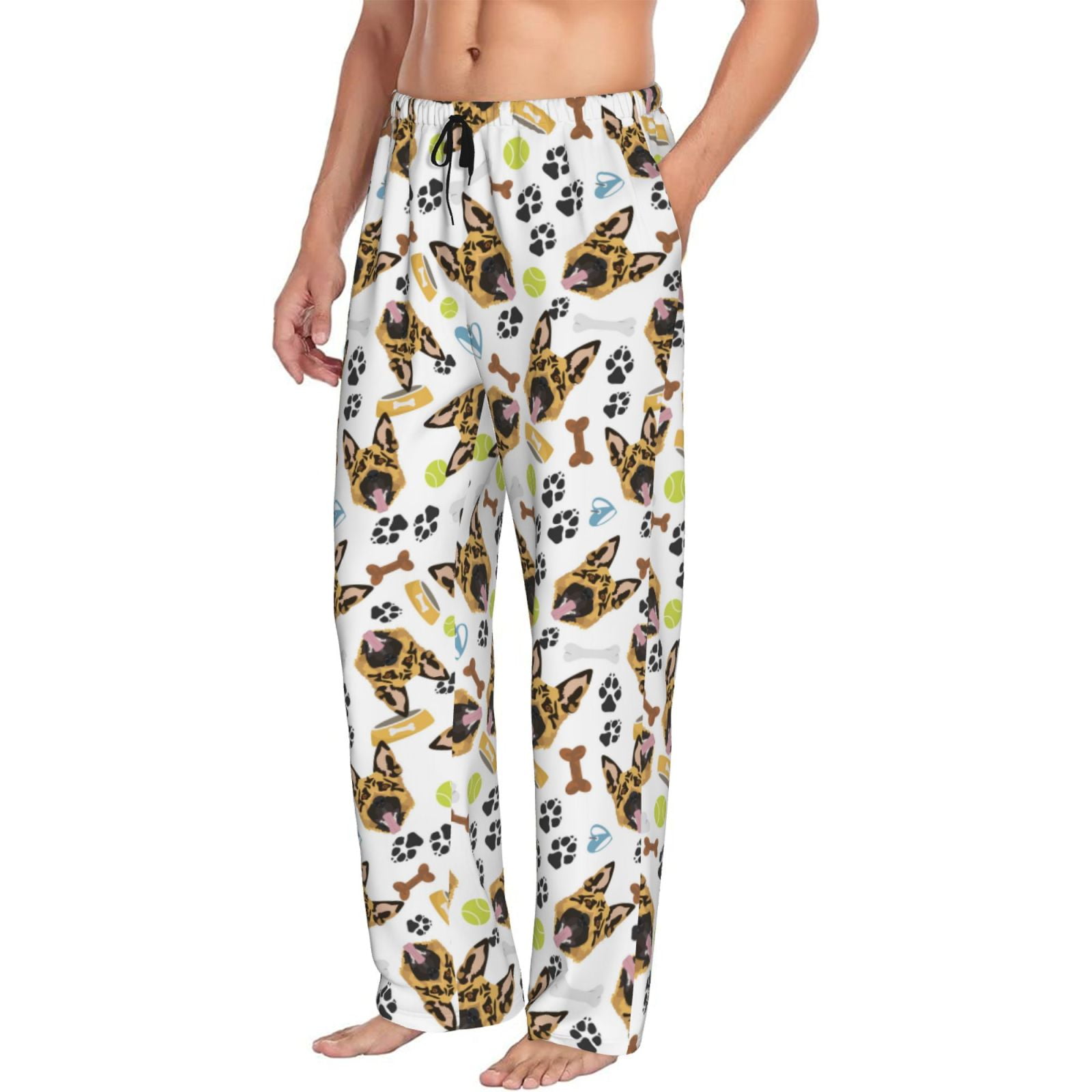 Mens Pajama Pants Bottoms with Pockets - German Shepherd Dog No.1008 ...