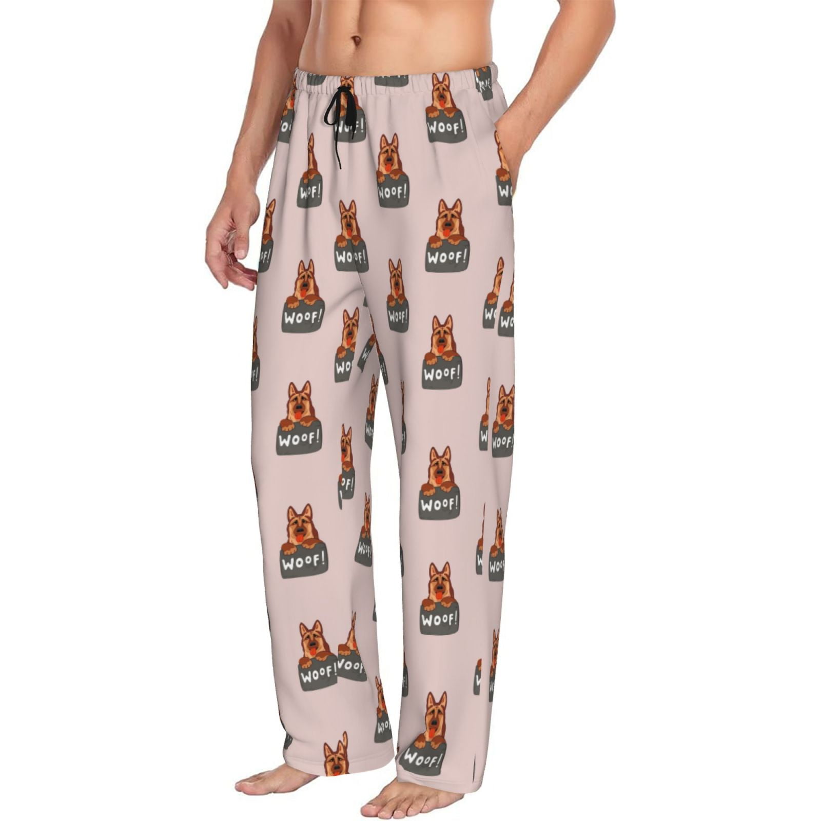Mens Pajama Pants Bottoms with Pockets- German Shepherd Dog No.1021 ...