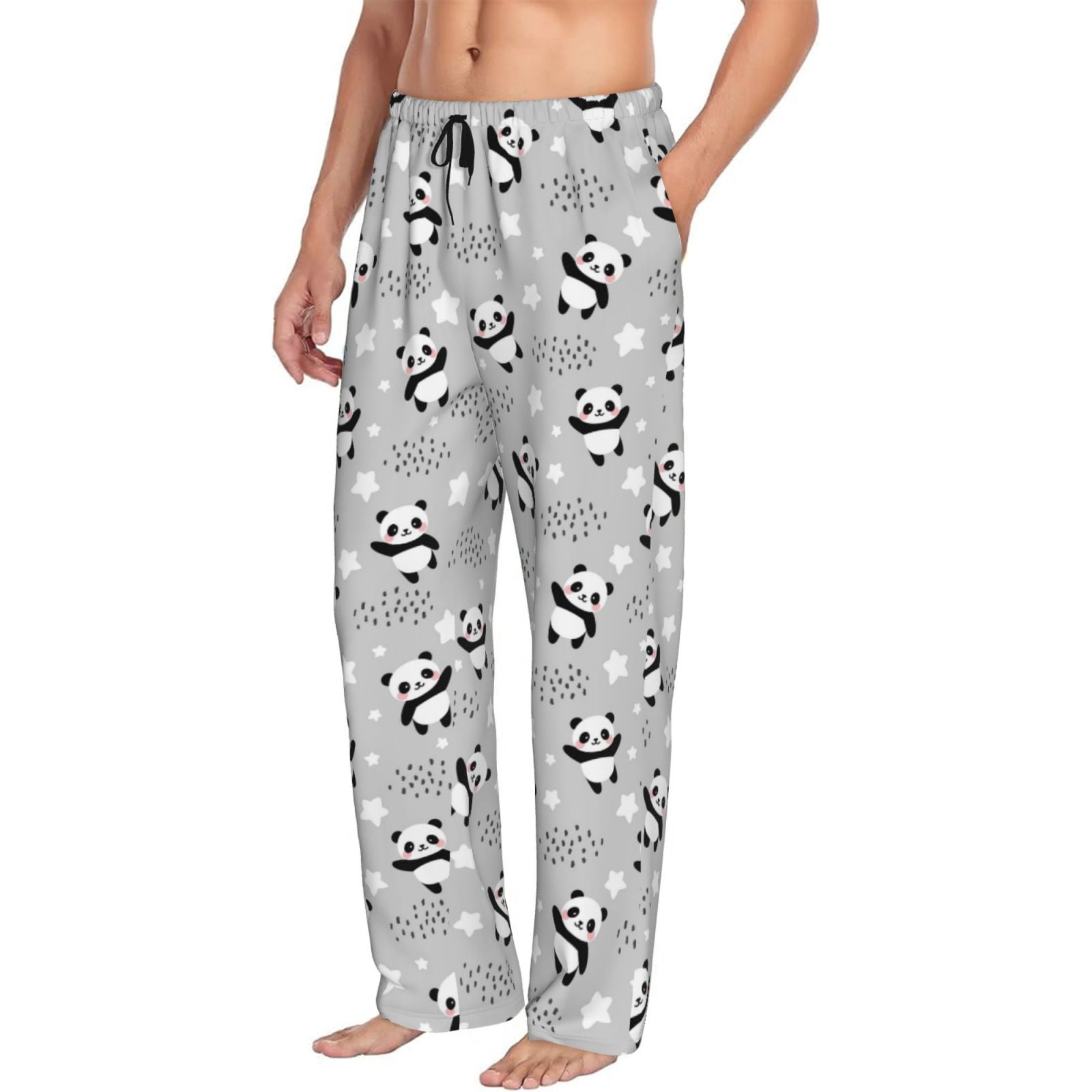 Mens Pajama Pants Bottoms with Pockets- PandasBetween Clouds and Stars ...