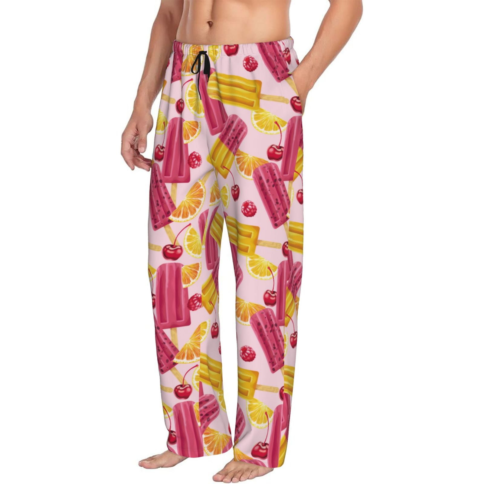 Mens Pajama Pants Bottoms with Pockets- cute Popsicle Soft Mens Pj ...
