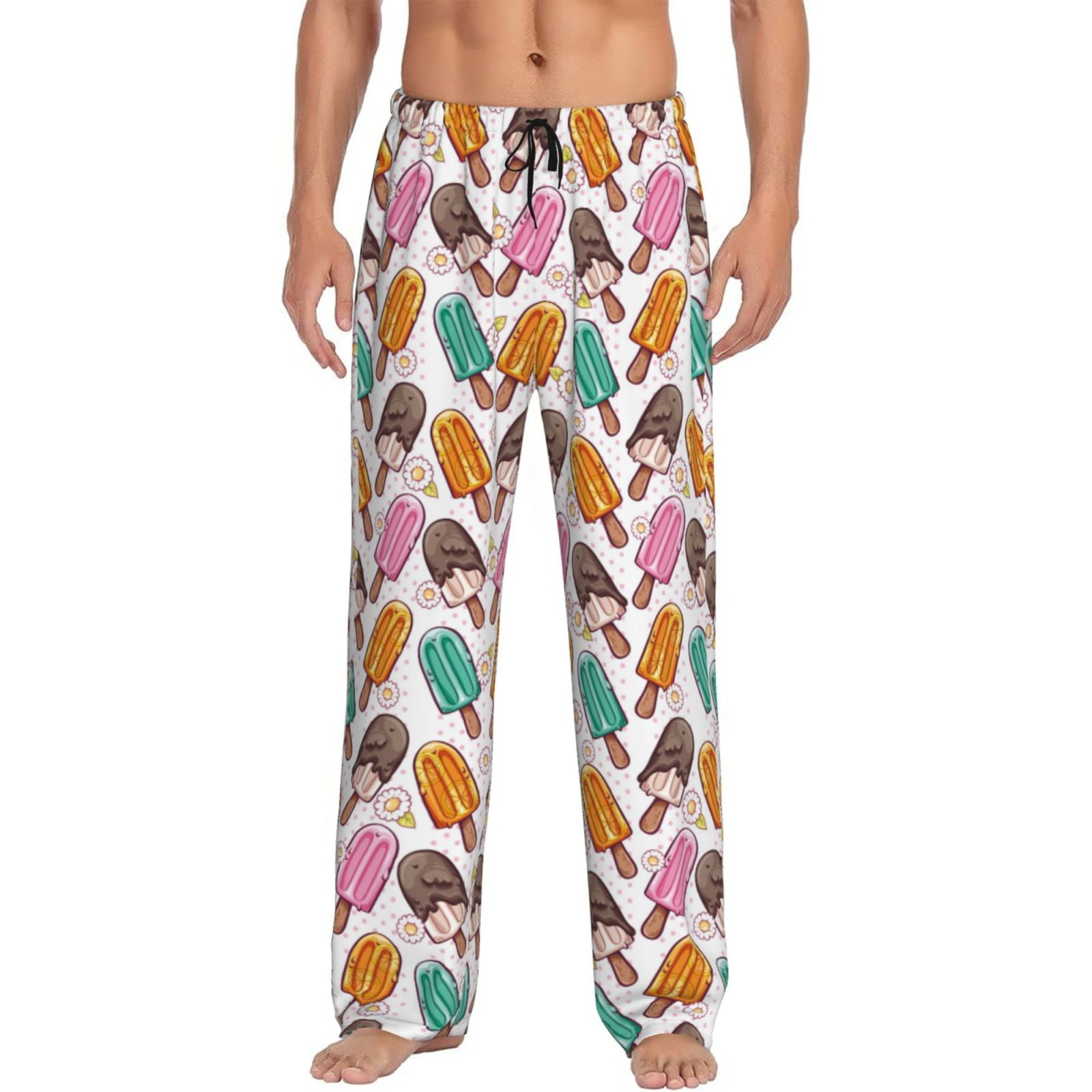 Mens Pajama Pants, Cute Cartoon Popsicle Lounge Pj Pants With ...
