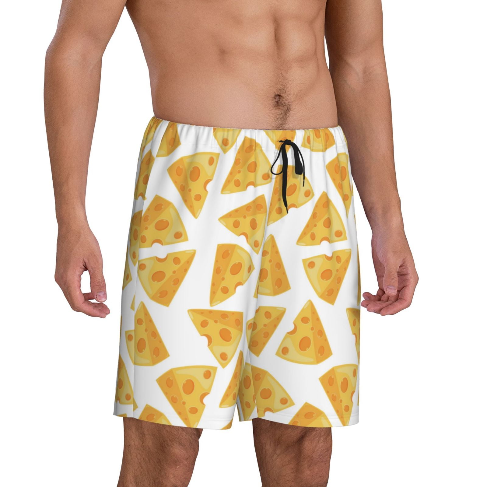 Mens Pajama Pants - Cute Cheese No.1002 Comfy Sleep Shorts Mens Pajama ...