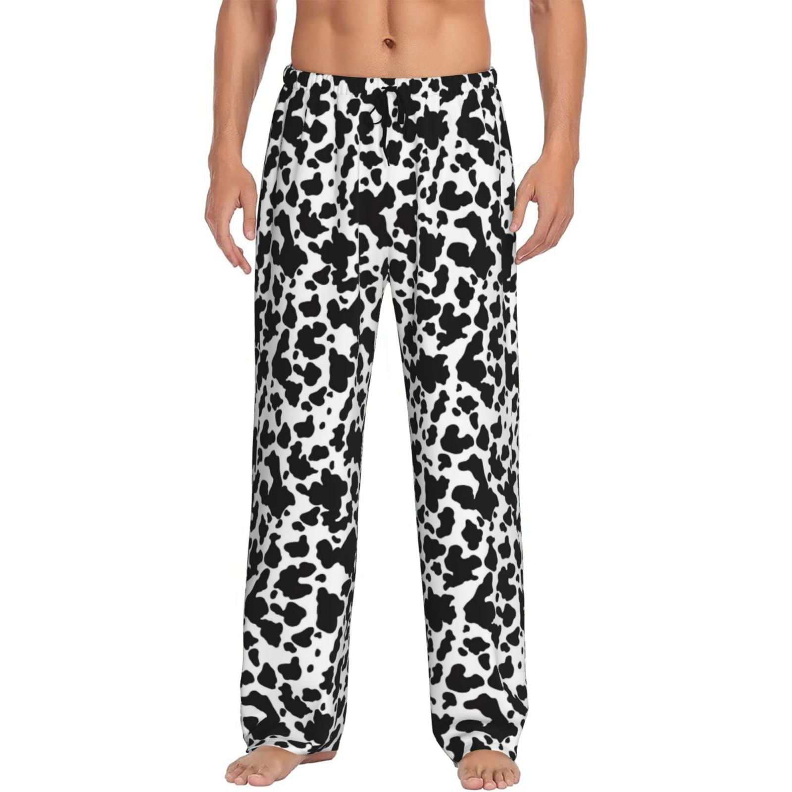 Mens Pajama Pants - Cute Cow Print Mens Sleepwear, Lounge Pj Pants, Men ...